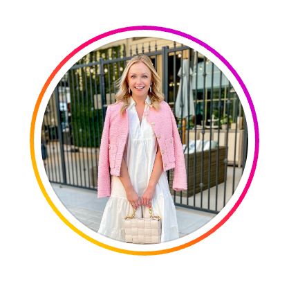 Monogrammed Stadium Bag (Acrylic) - Sprinkled With Pink