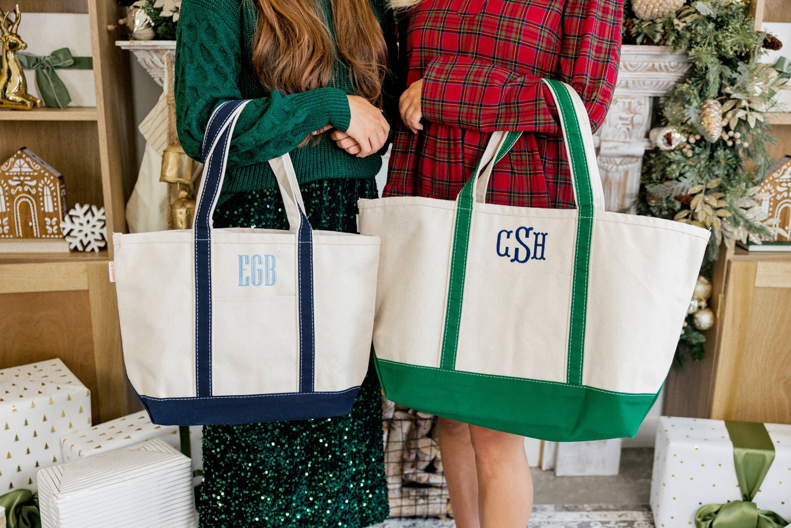 Embroidered Shadow Monogram Canvas Tote - Personalized Travel Bag ...