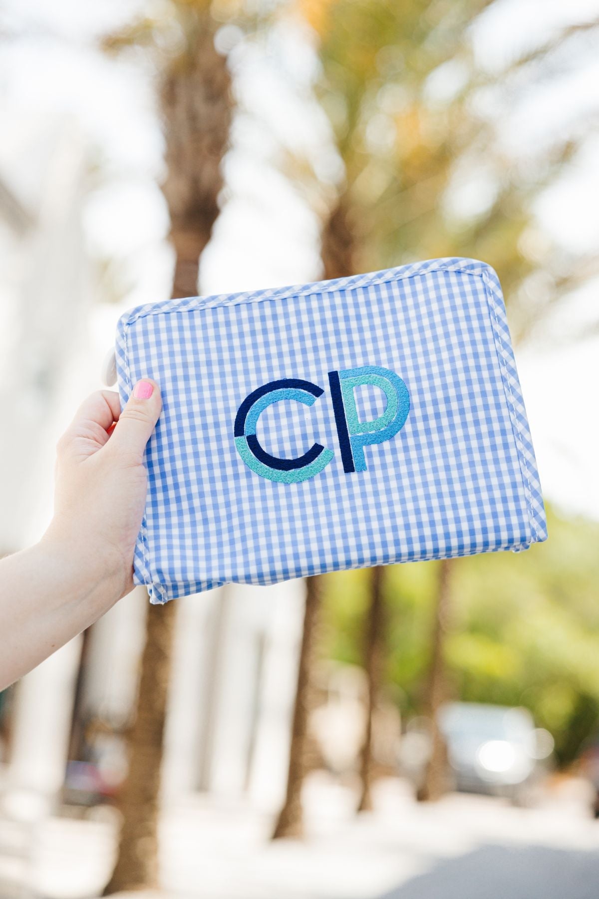 Embroidered TRVL Roadie - Personalized Travel Bag - Sprinkled With Pink