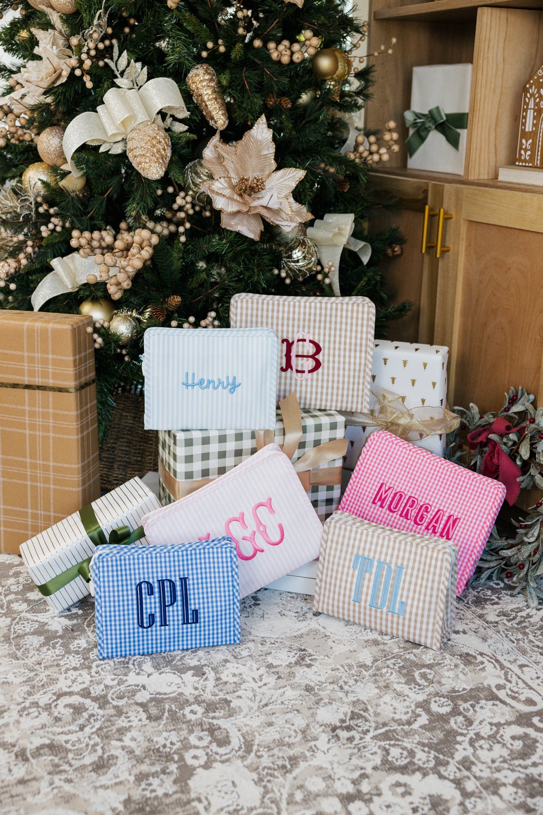 Embroidered TRVL Roadie - Personalized Travel Bag - Sprinkled With Pink