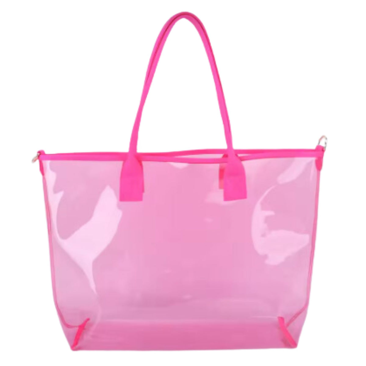 Monogrammed Clear Tote Bag - Sprinkled With Pink