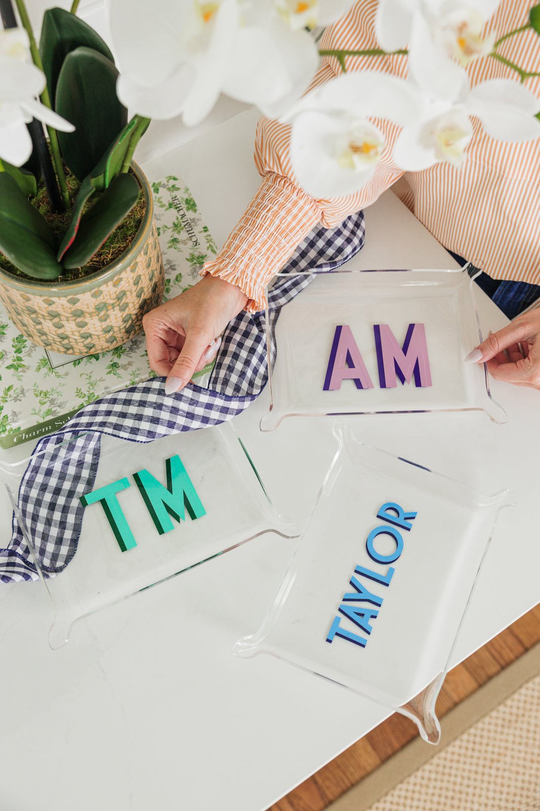 Custom Acrylic Tray - Personalized Serving Tray - Sprinkled With Pink