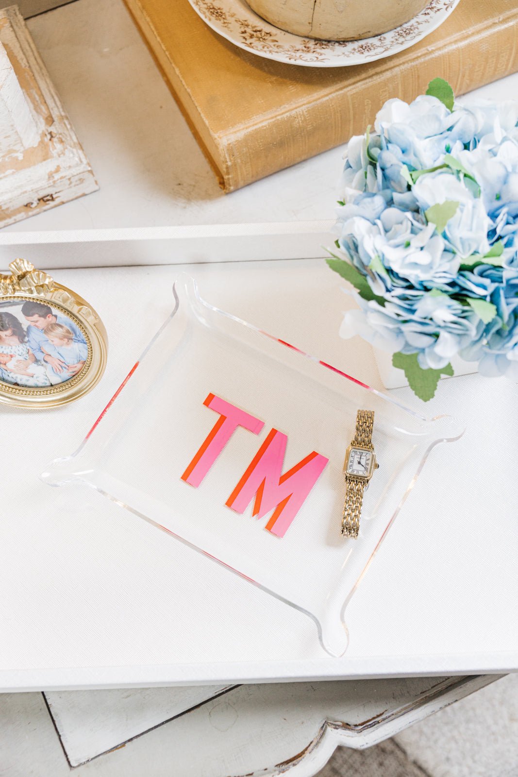 Custom Acrylic Tray - Personalized Serving Tray - Sprinkled With Pink