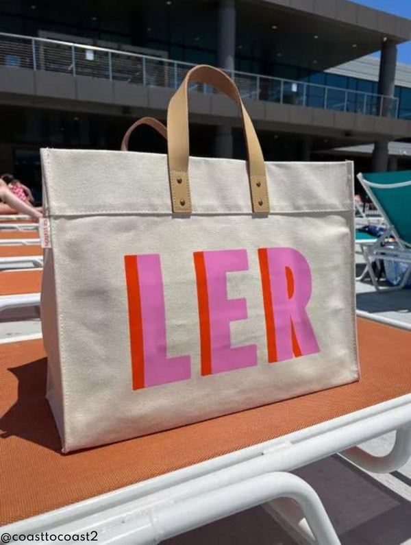 Monogrammed Weekender (Shadow) - Sprinkled With Pink