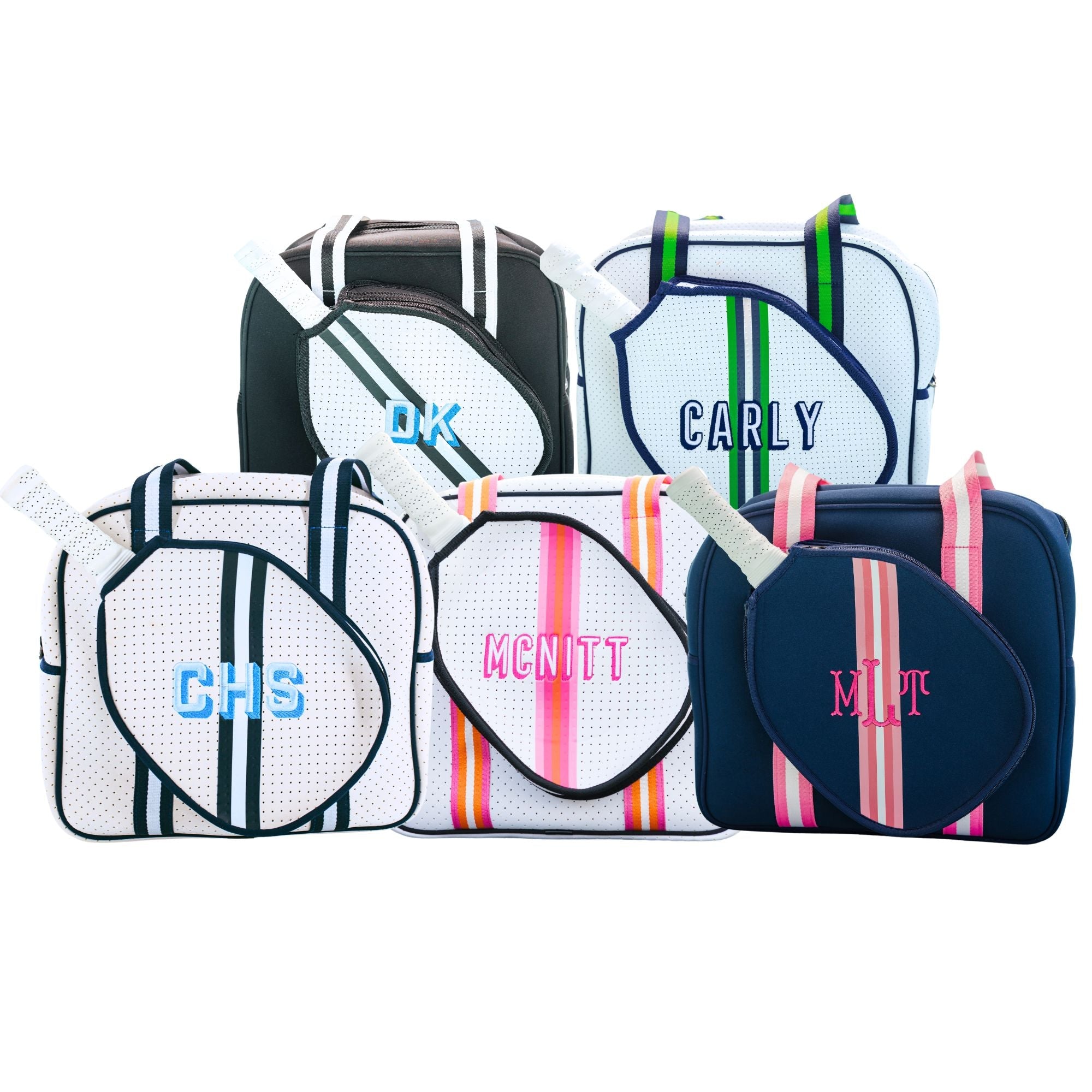 Monogrammed Pickleball Bag - Sprinkled With Pink