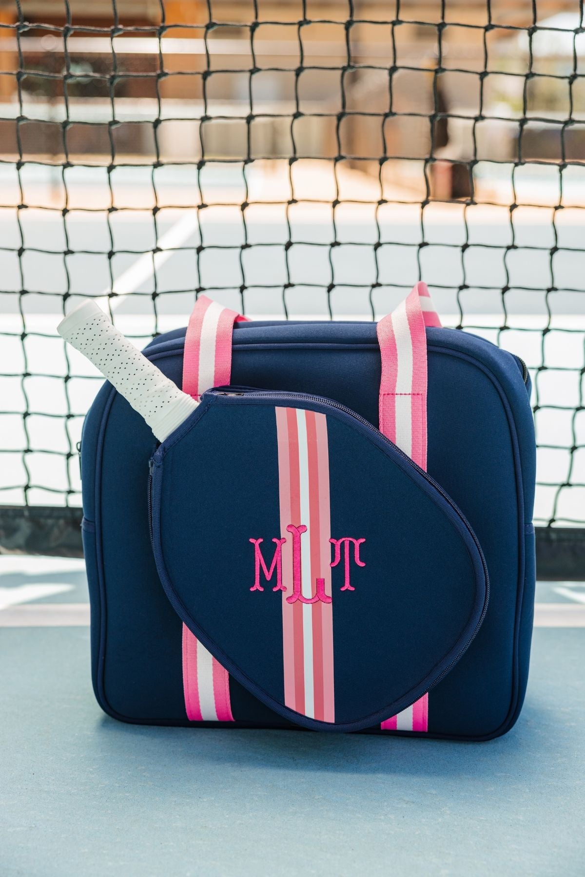 Monogrammed Pickleball Bag - Sprinkled With Pink