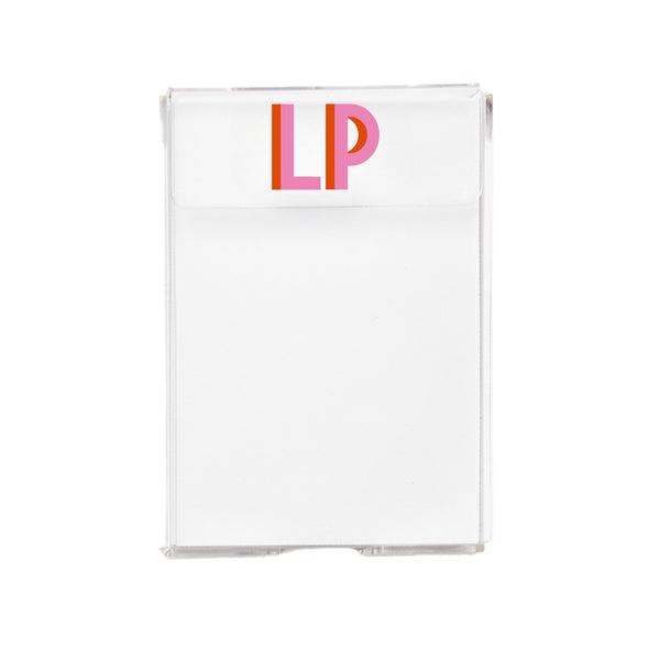 Custom Acrylic Notepad - Personalized Desk Accessory - Sprinkled With Pink