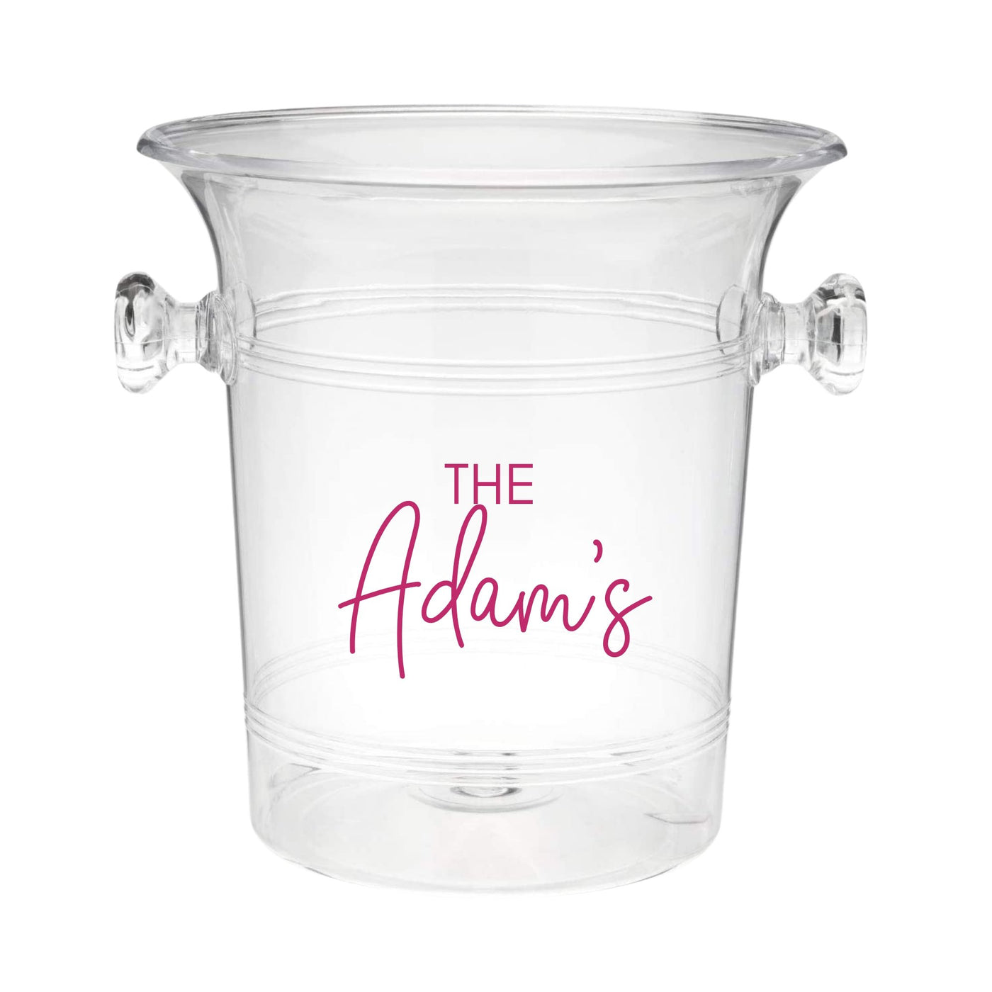 Monogrammed Ice Buckets - Sprinkled With Pink