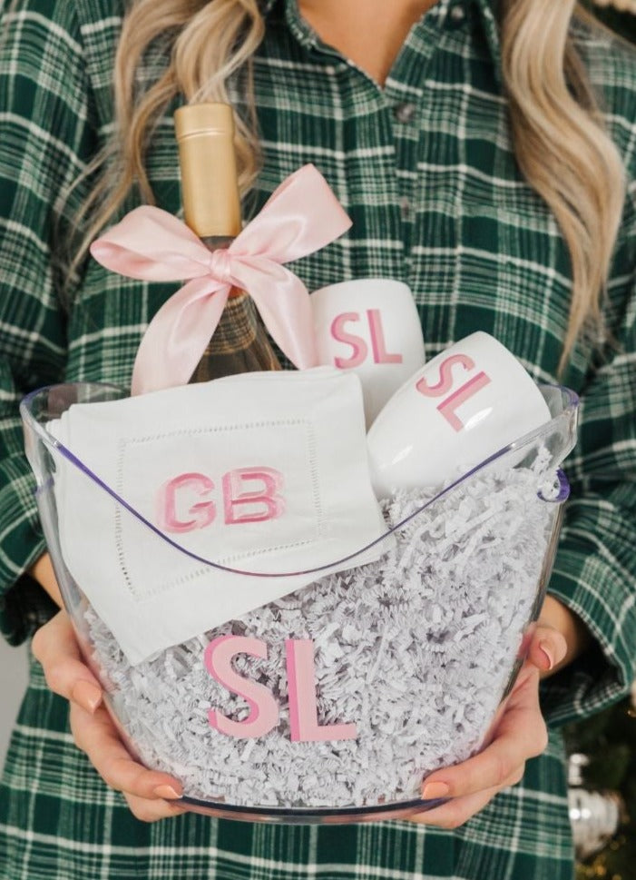 Wide Ice Bucket - Sprinkled With Pink