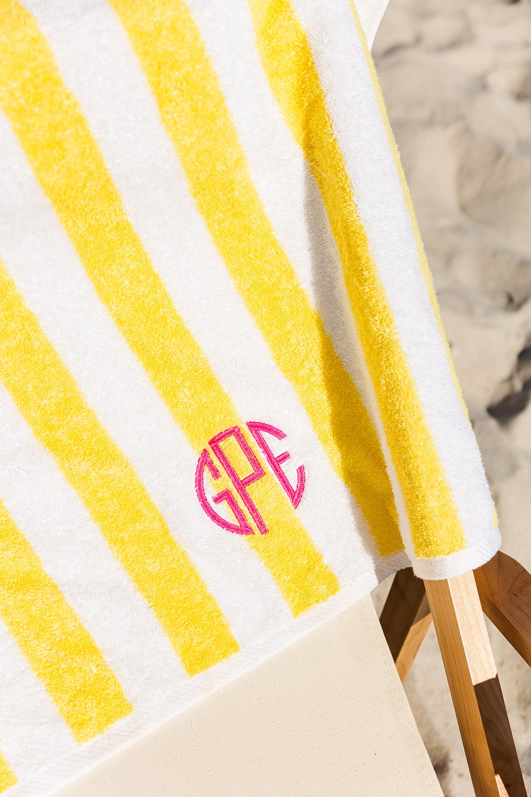 Embroidered Cabana Towel - Sprinkled With Pink