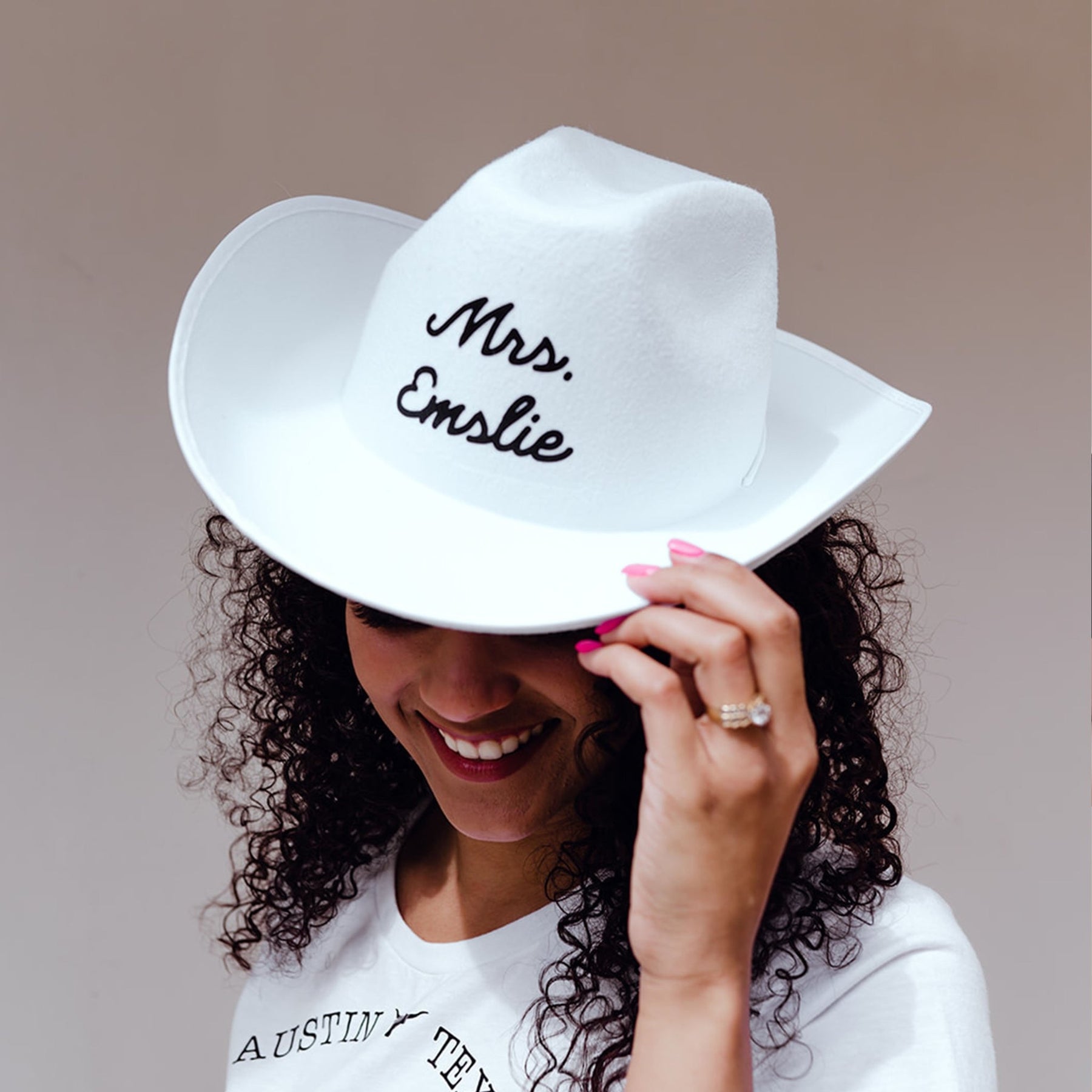 Customized Cowboy Hats - Sprinkled With Pink