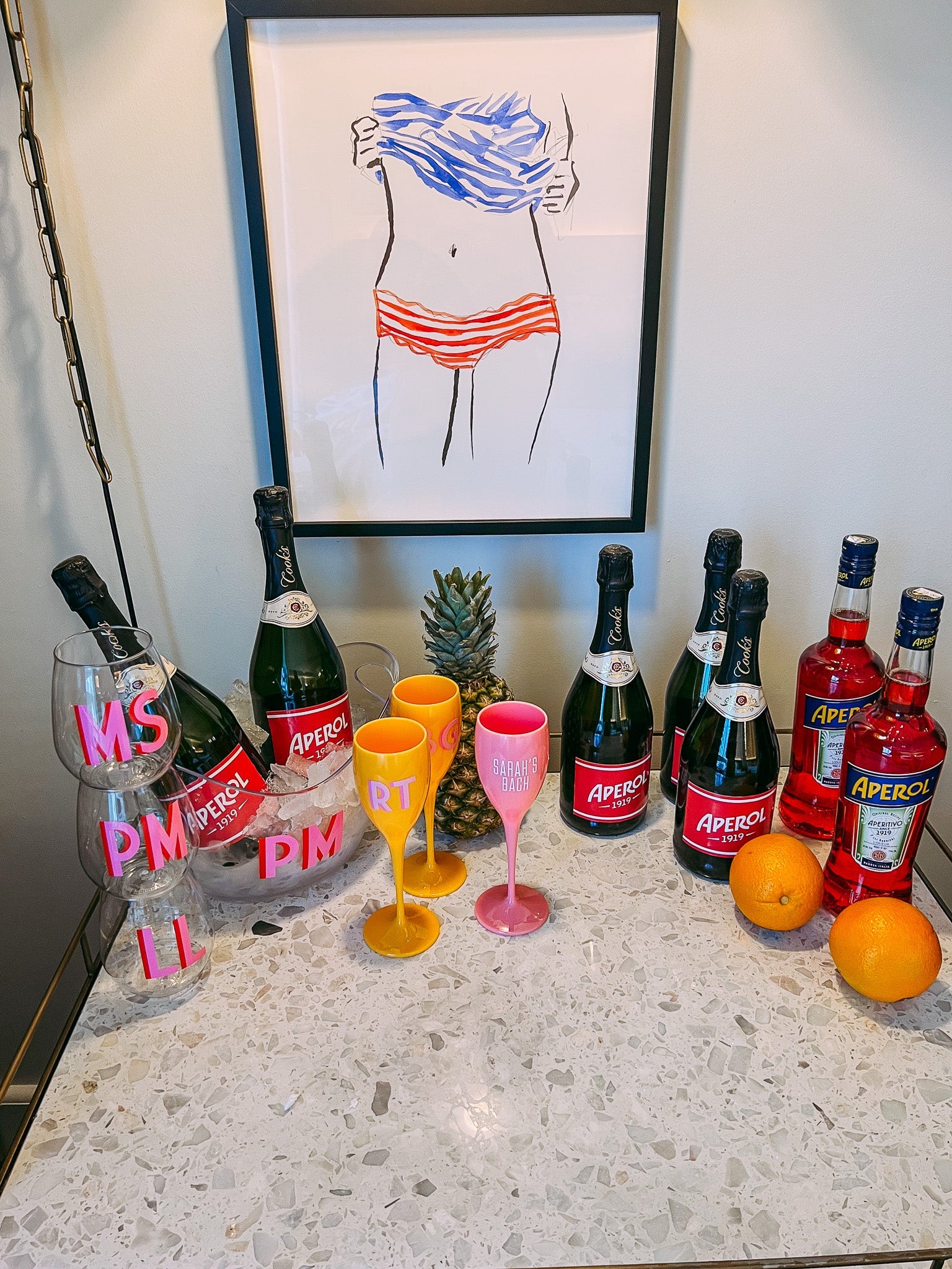 Shadow Monogram Wide Ice Bucket - Sprinkled With Pink